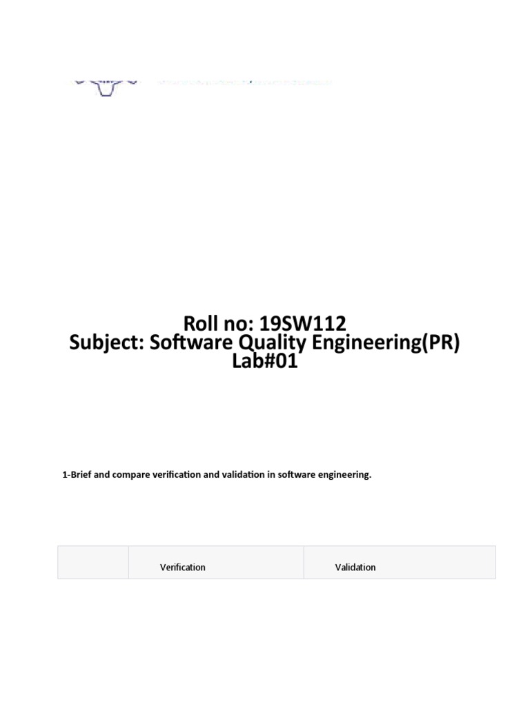 19sw112-Sqe Lab#01 | PDF 19sw112-Sqe Lab#01 | PDF