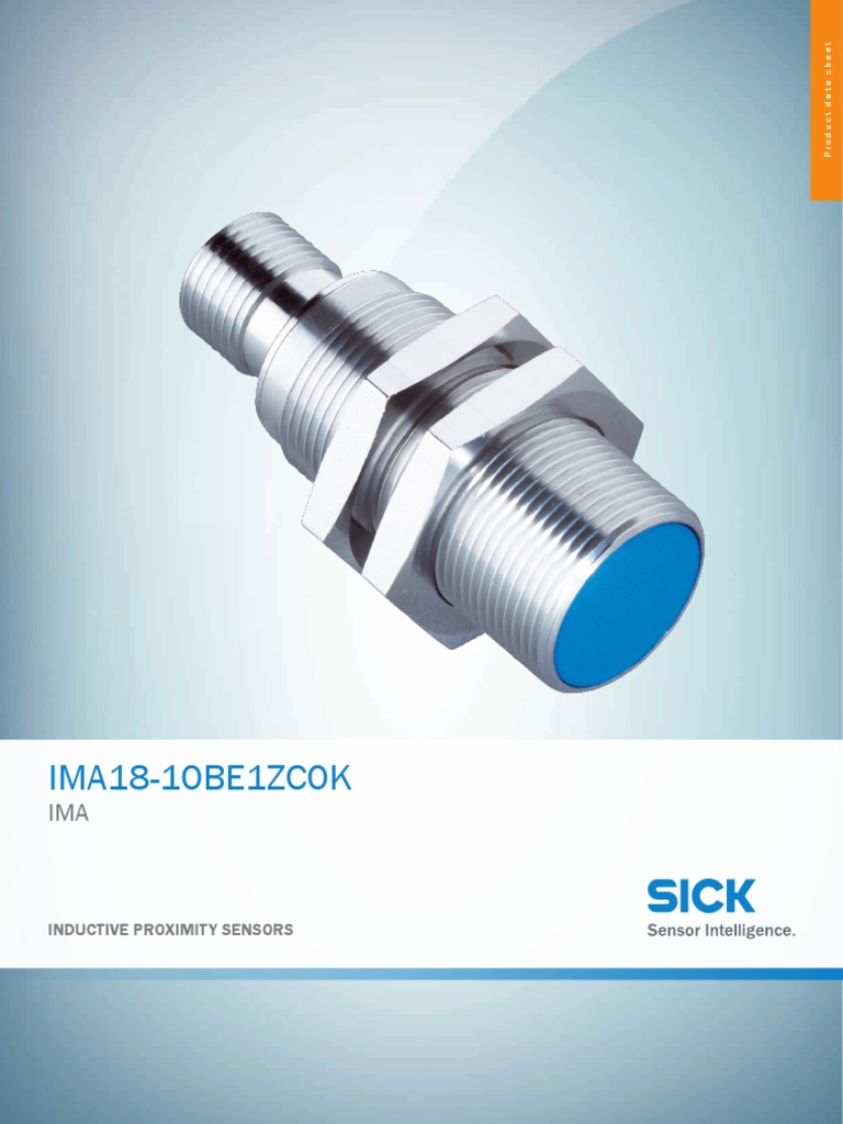 IMA18-10BE1ZC0K Proximity Sensor Data Sheet | PDF | Electrical ...