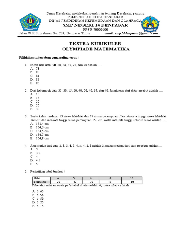 Olympiade Mat 84 | PDF