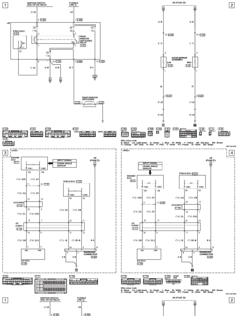 Rear Window Defogger | PDF | Color | Fuse (Electrical)