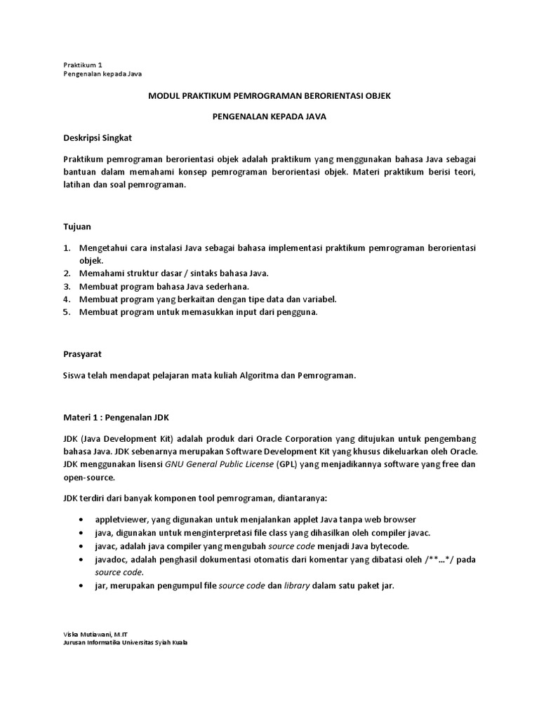 Prak 1 | PDF | Komputer