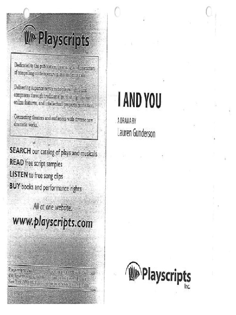 I AND YOU Play | PDF