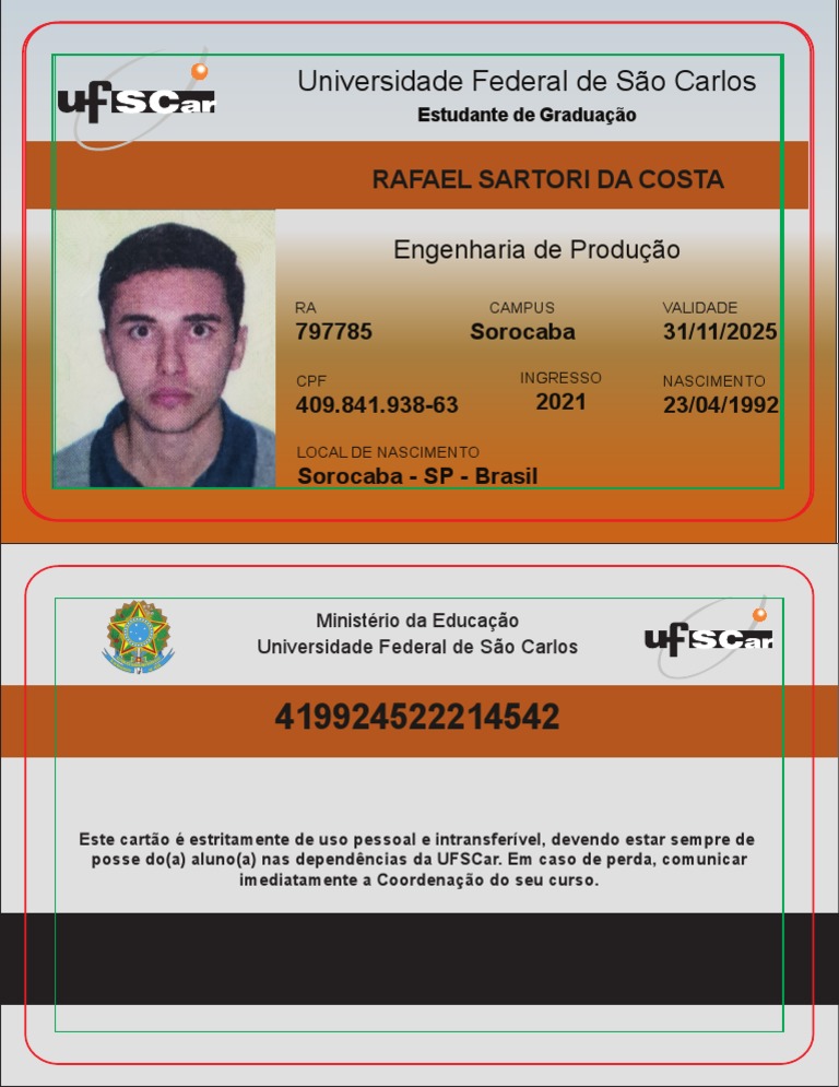 Carteirinha - Rafa | PDF