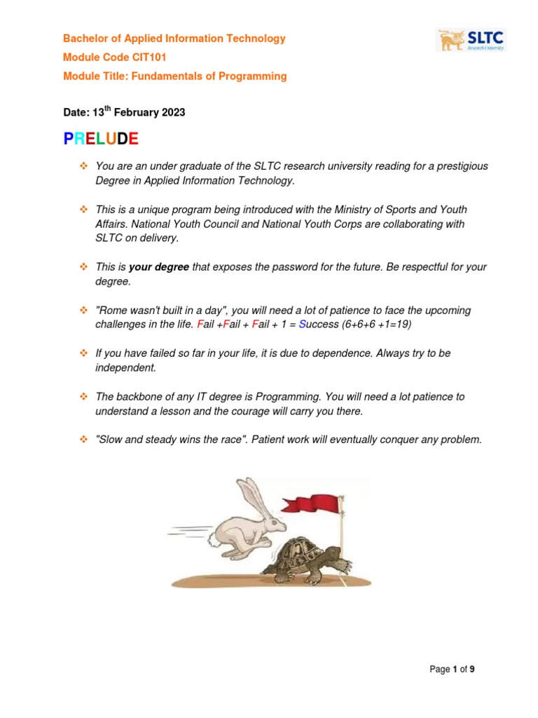 CIT 101 Practical 2 | PDF | Python (Programming Language) | Computer Programming