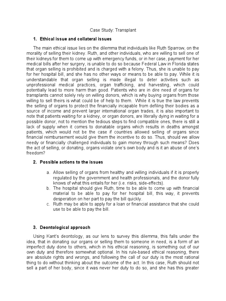 Case Study 1 | PDF | Organ Donation