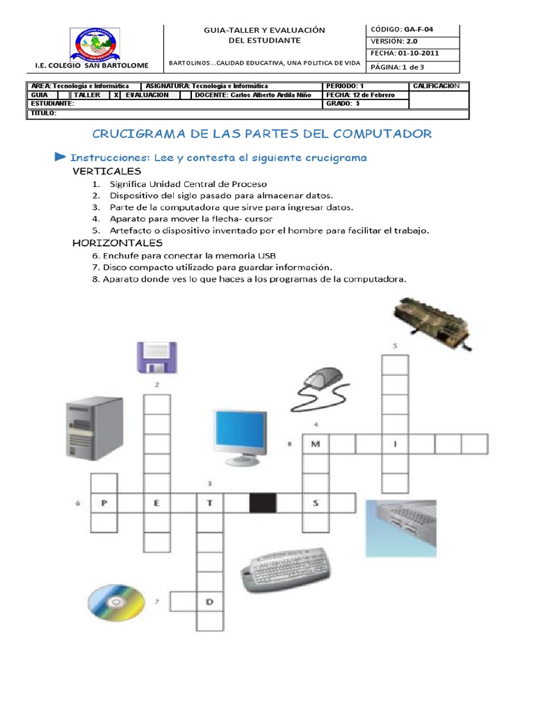 Guia de Tecnologia e Informatica | PDF | Informática | Equipo de oficina