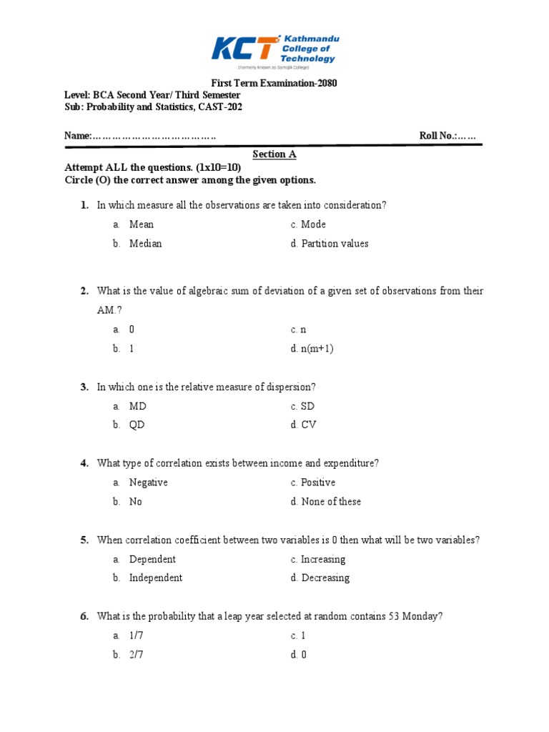 Probabilty and Statistics | PDF | Statistics | Mathematics
