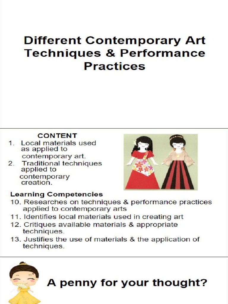 C. Different Contemporary Art Techniques | PDF