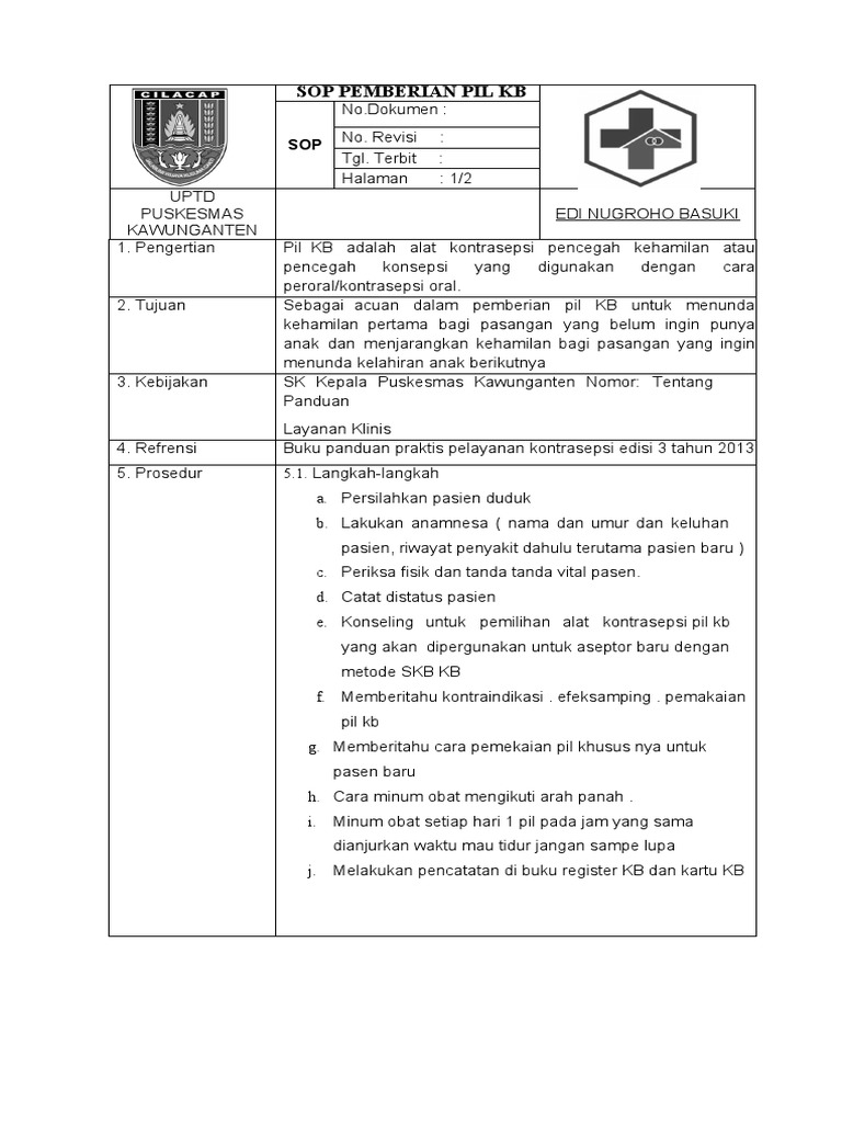 SOP KB Pil | PDF