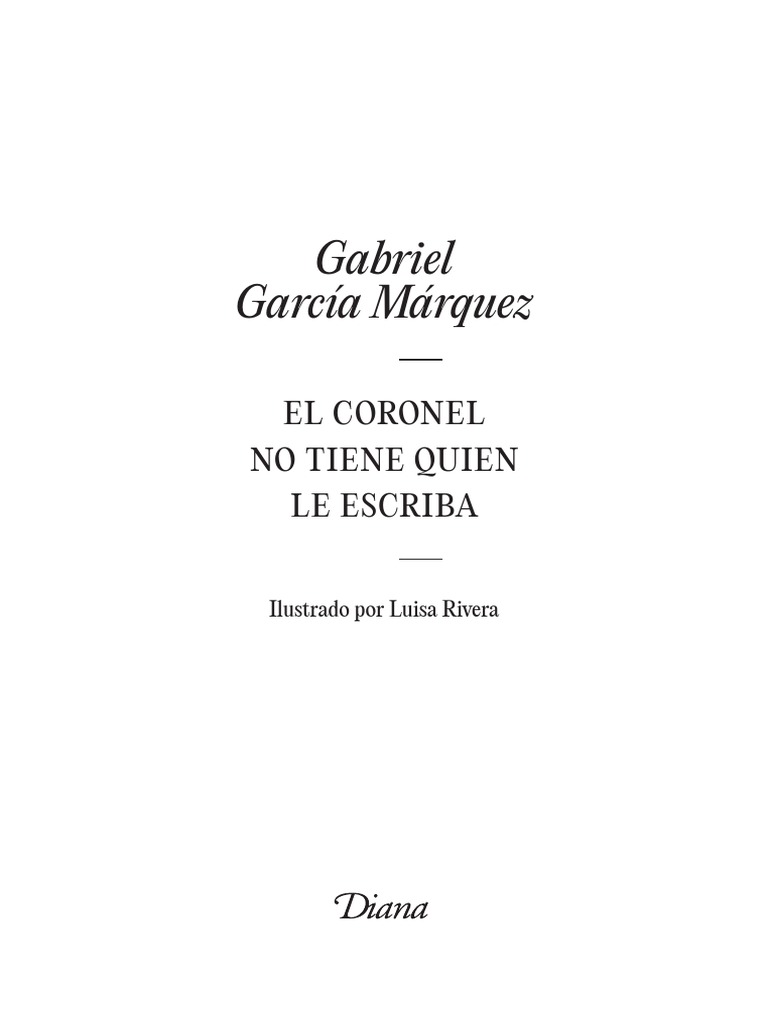 1 Libro El Coronel No Tiene Quien Le Escriba | PDF
