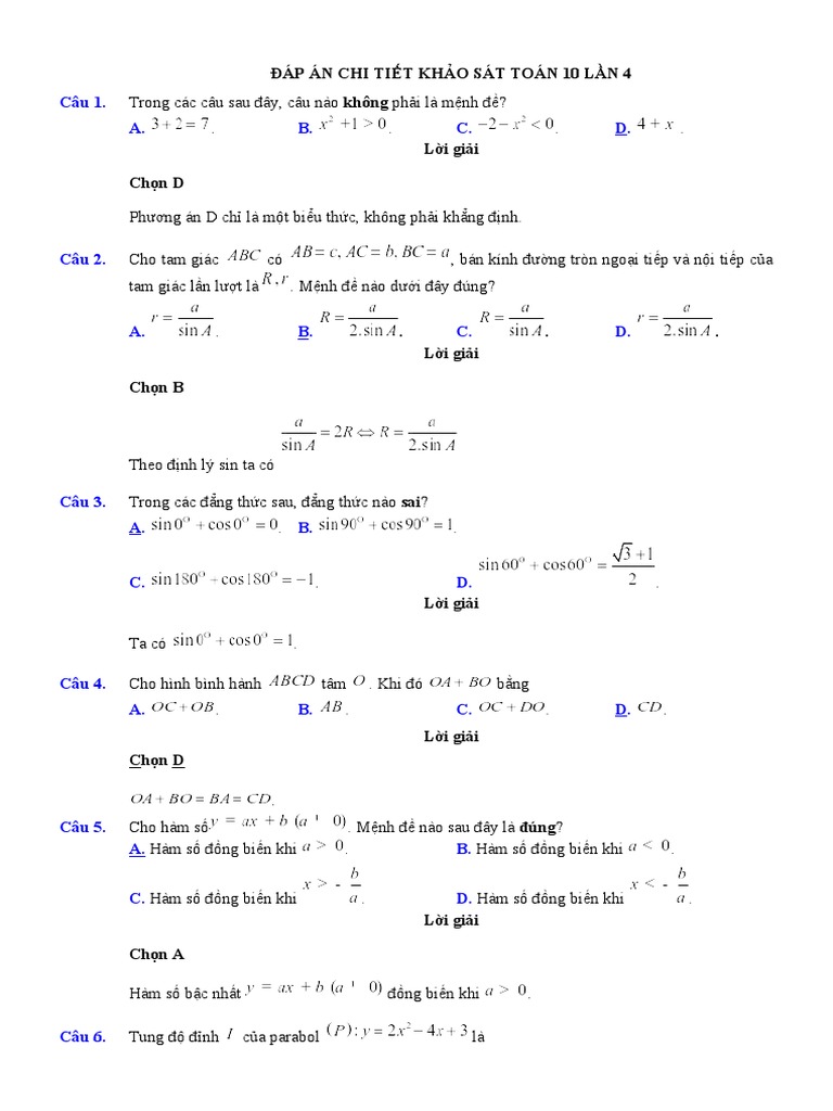 dap an chi tiết toan 10 lan 4 NC2 | PDF