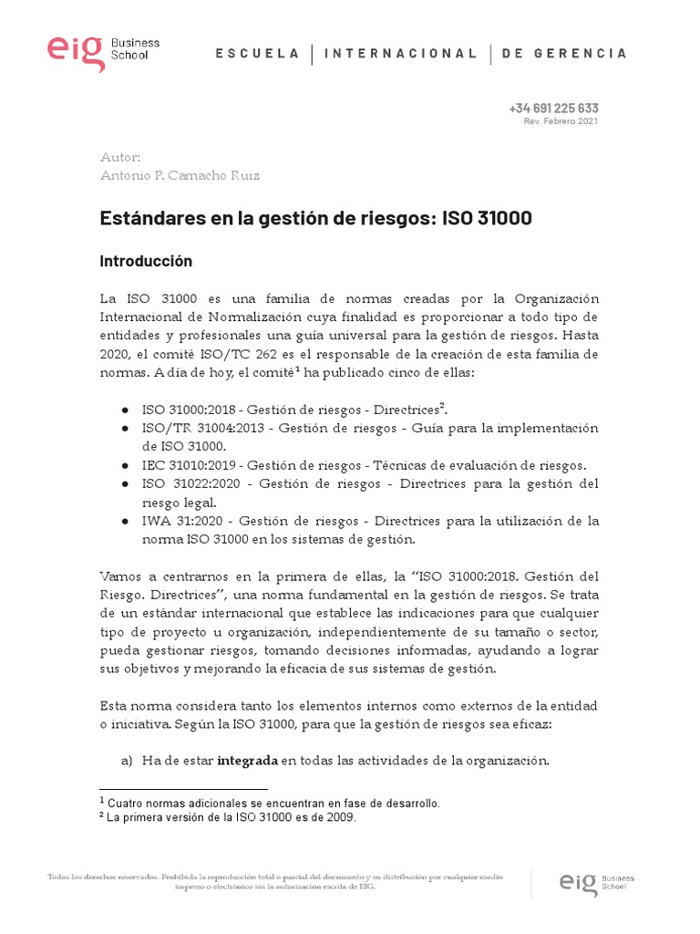 Estandares GR ISO 31000 | Descargar gratis PDF | Organización ...