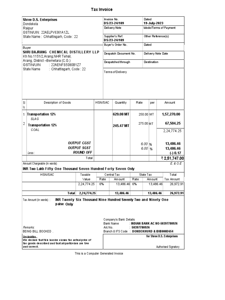 Tax Invoice | PDF | Market (Economics) | Money