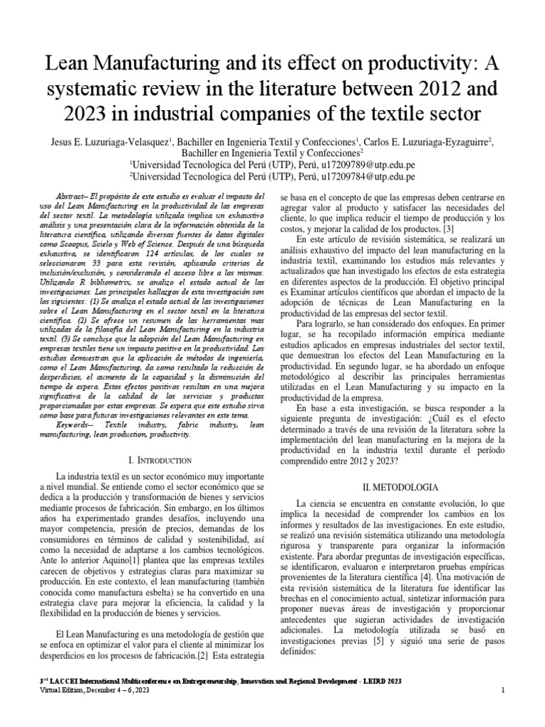 EXPOI | PDF | Lean Manufacturing | Calidad (comercial)