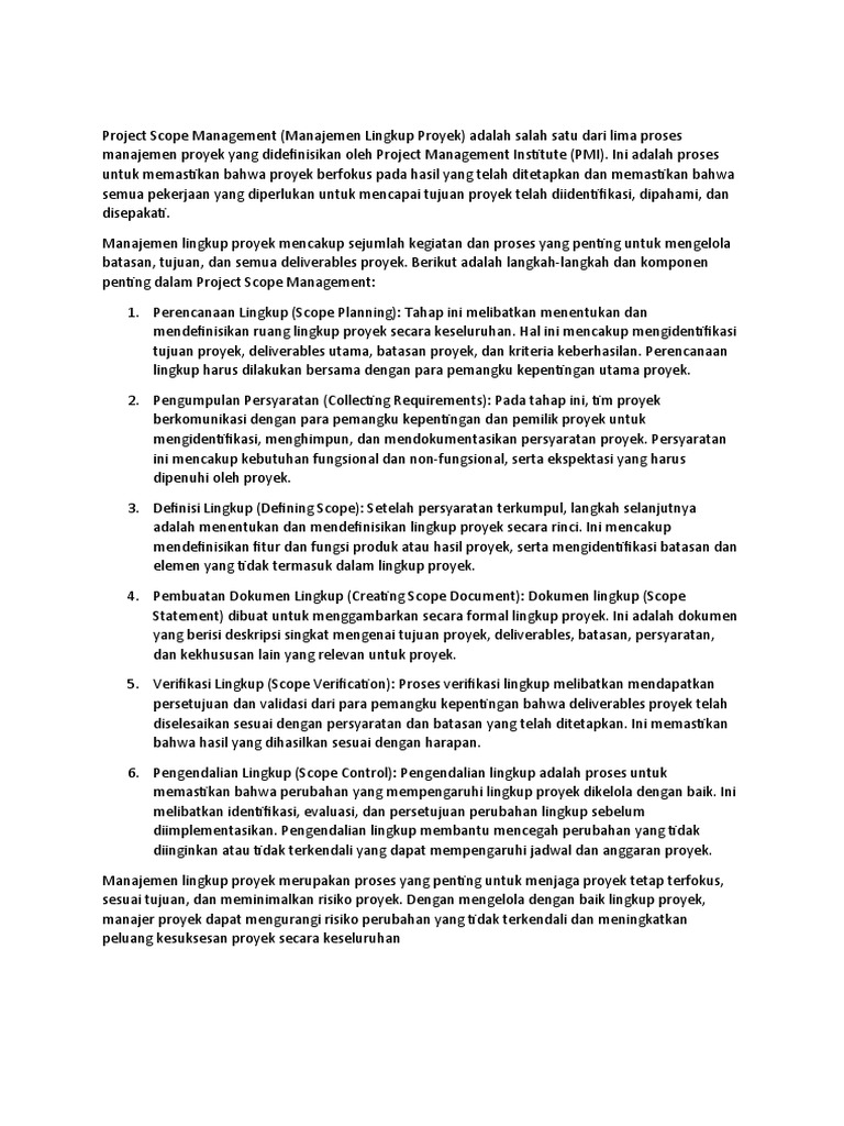 Project Scope Management | PDF Project Scope Management | PDF