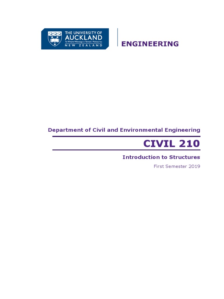 CIVIL 210 - 2019 Bundle | PDF | Bending | Force