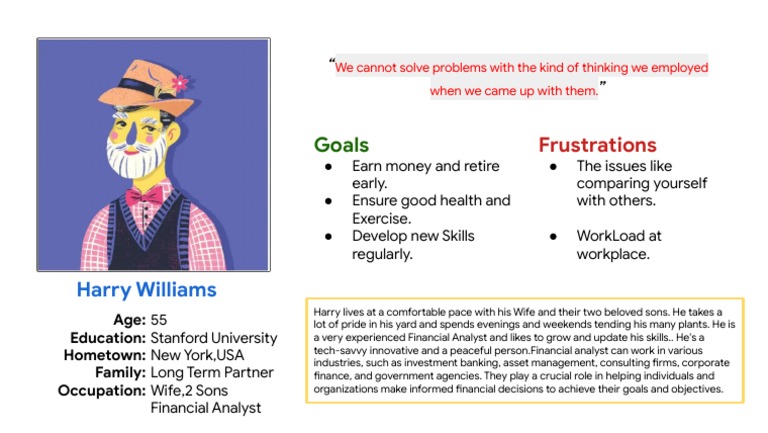 Google UX Design Certificate - Persona (Template) | PDF