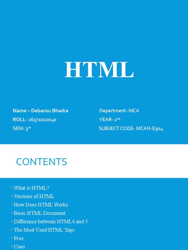 Cse Html Pdf Html Element Html 