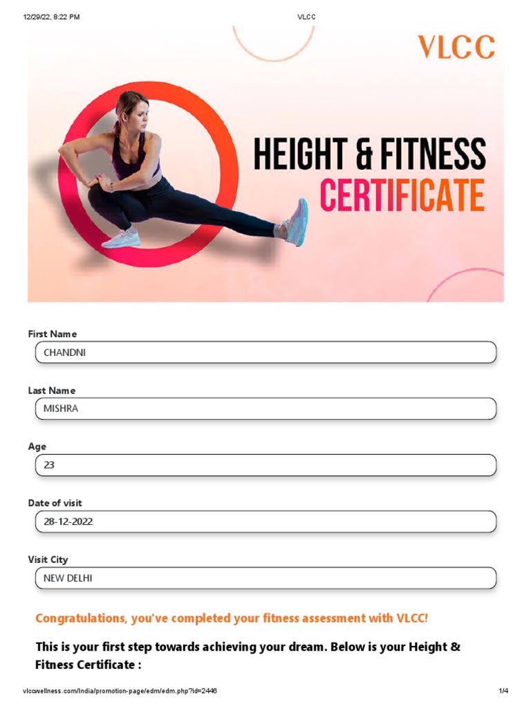 VLCC | PDF | Physical Fitness | Diet (Nutrition)