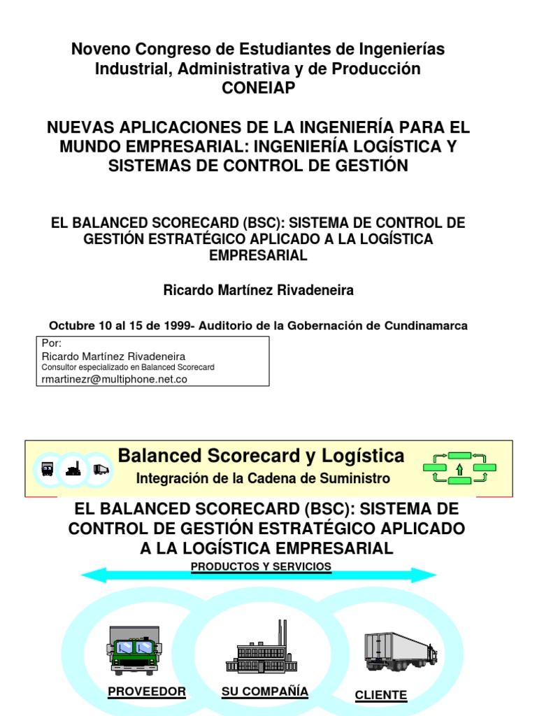 BSC en Logistica | PDF | Logística | Calidad (comercial)