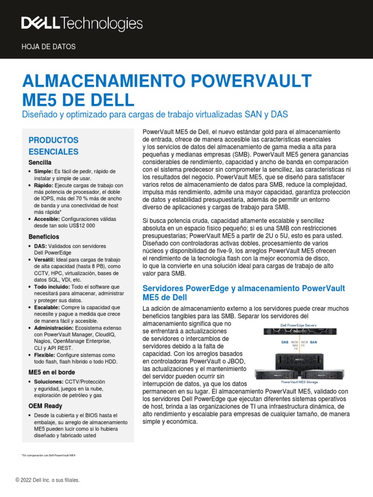 Dell Powervault Me5 Ds | PDF