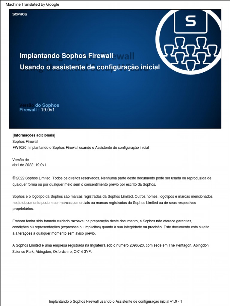 FW1020 19.0v1 Deploying Sophos Firewall Using The Initial Setup Wizard ... FW1020 19.0v1 Deploying Sophos Firewall Using The Initial Setup Wizard ...