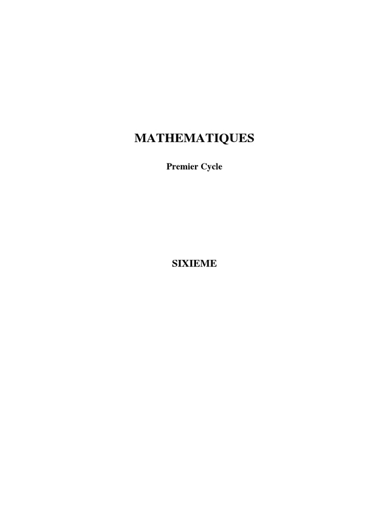 Programme Mathématiques 6ème 2006 | PDF | Triangle | Zone