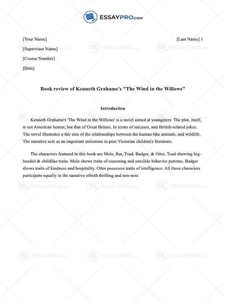 Book Review of Kenneth Grahame The Wind in The Willows | PDF | The Wind ...