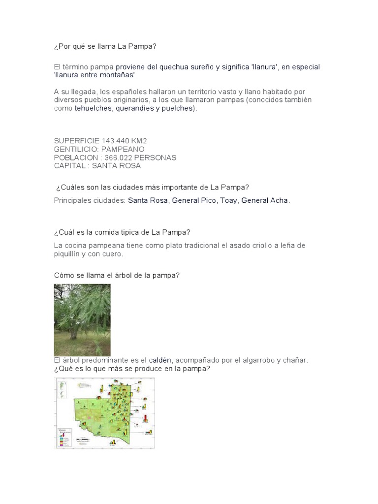 Por Qué Se Llama La Pampa | PDF