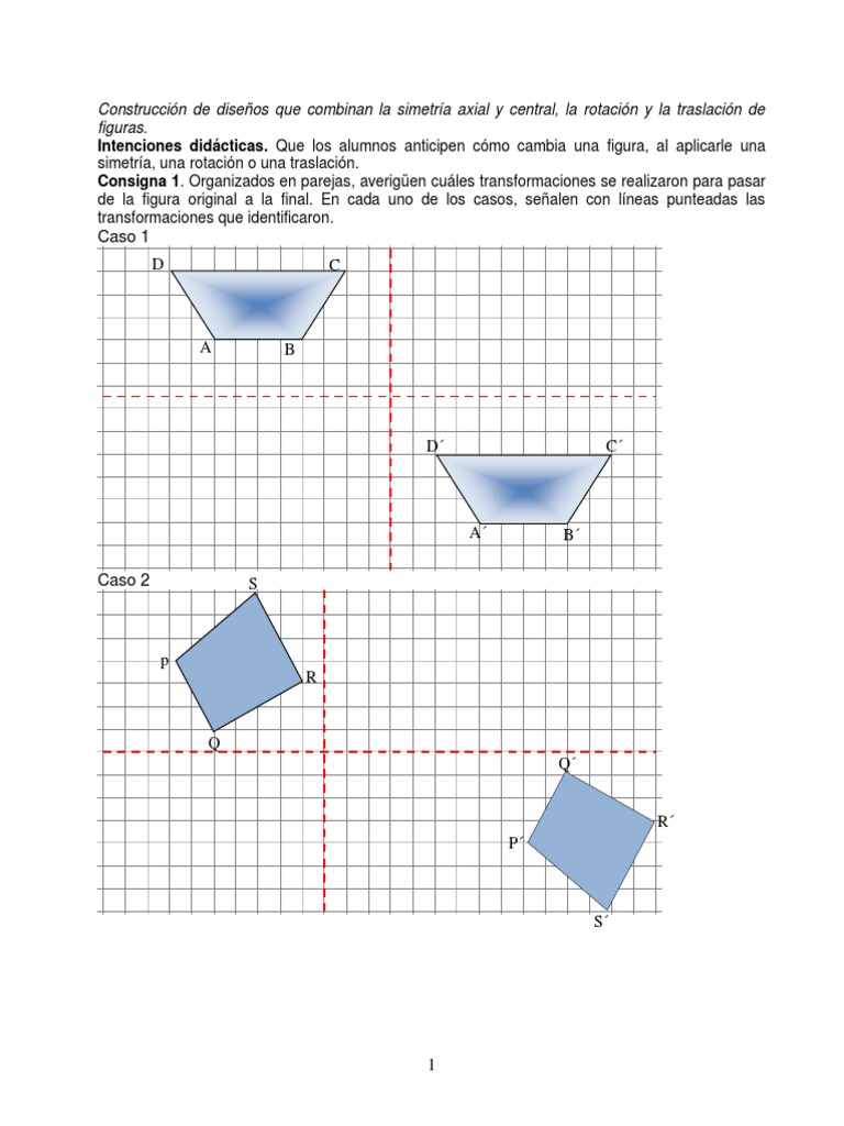 ejercicio ROTACION Y TRASLACION G9B2C3 | PDF | Simetría | Matemáticas Aplicadas