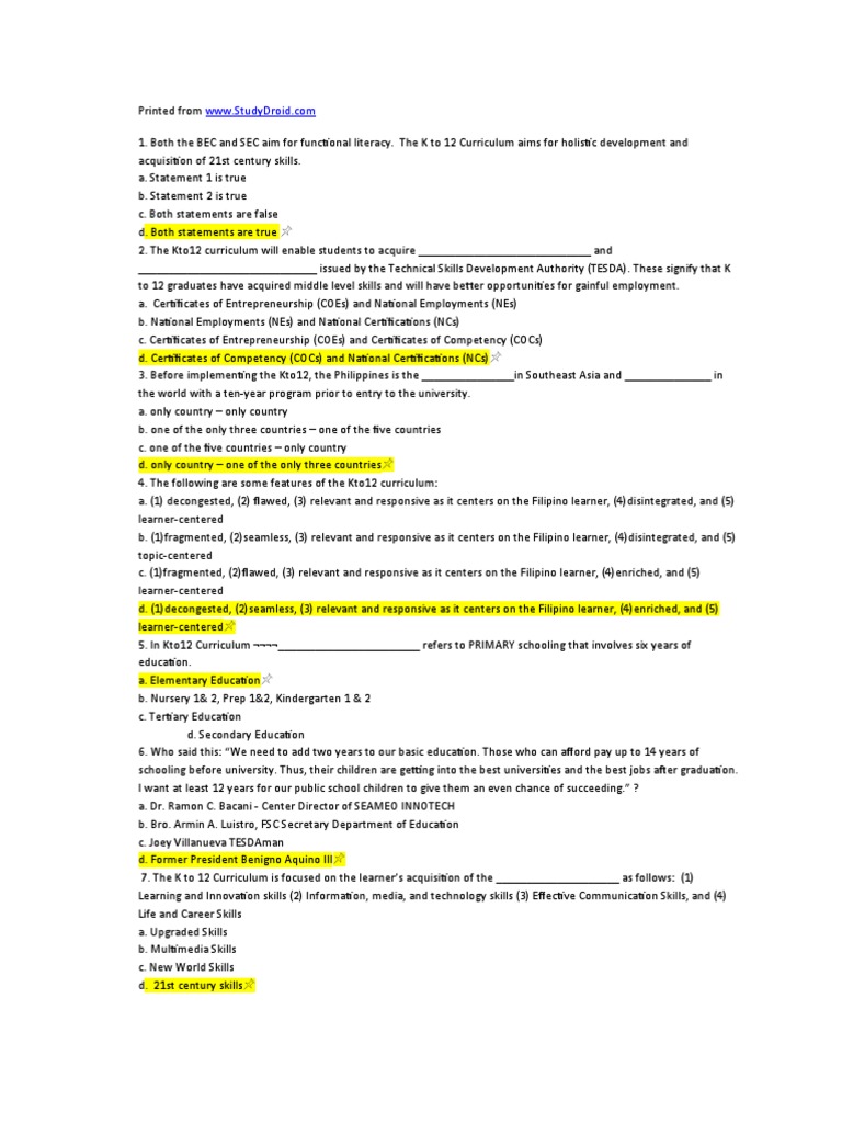 CURRICULUM | PDF | Curriculum | Learning