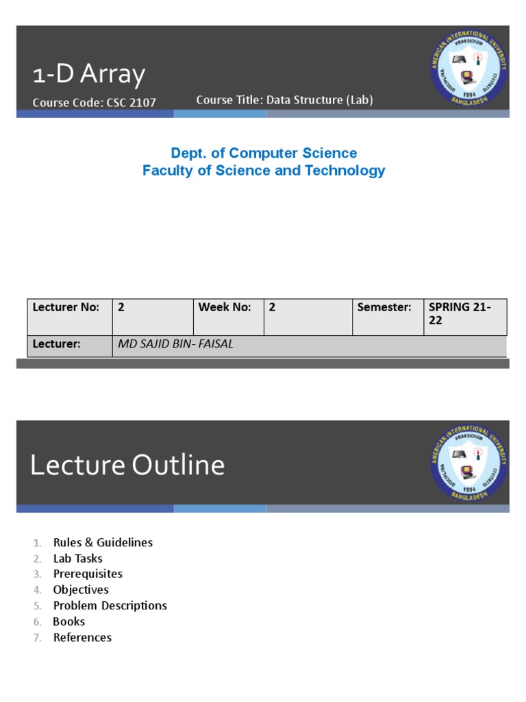 Data Strcuture Lab_02 AIUB | PDF | Cybernetics | Computing