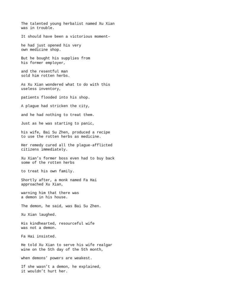 (English) The Chinese Myth of The Immortal White Snake - Shunan Teng ...