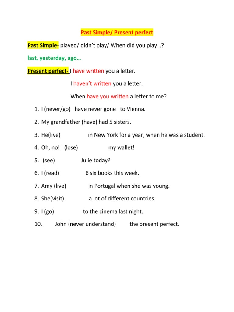 Gerund, Past Simple Present Perfect & Past Passive | PDF