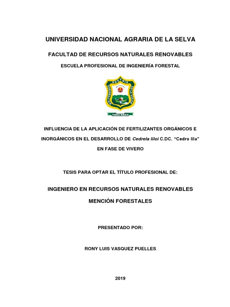 TS RLVP 2019 | PDF | Fertilizante | Botánica
