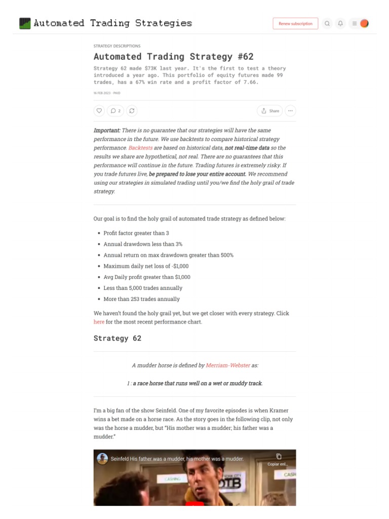 Screencapture Automatedtradingstrategies Substack P Automated Trading Strategy 62 2023 06 02 09 ...