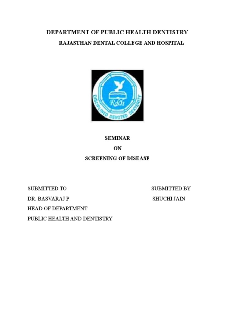 Screening | PDF | Sensitivity And Specificity | Screening (Medicine)
