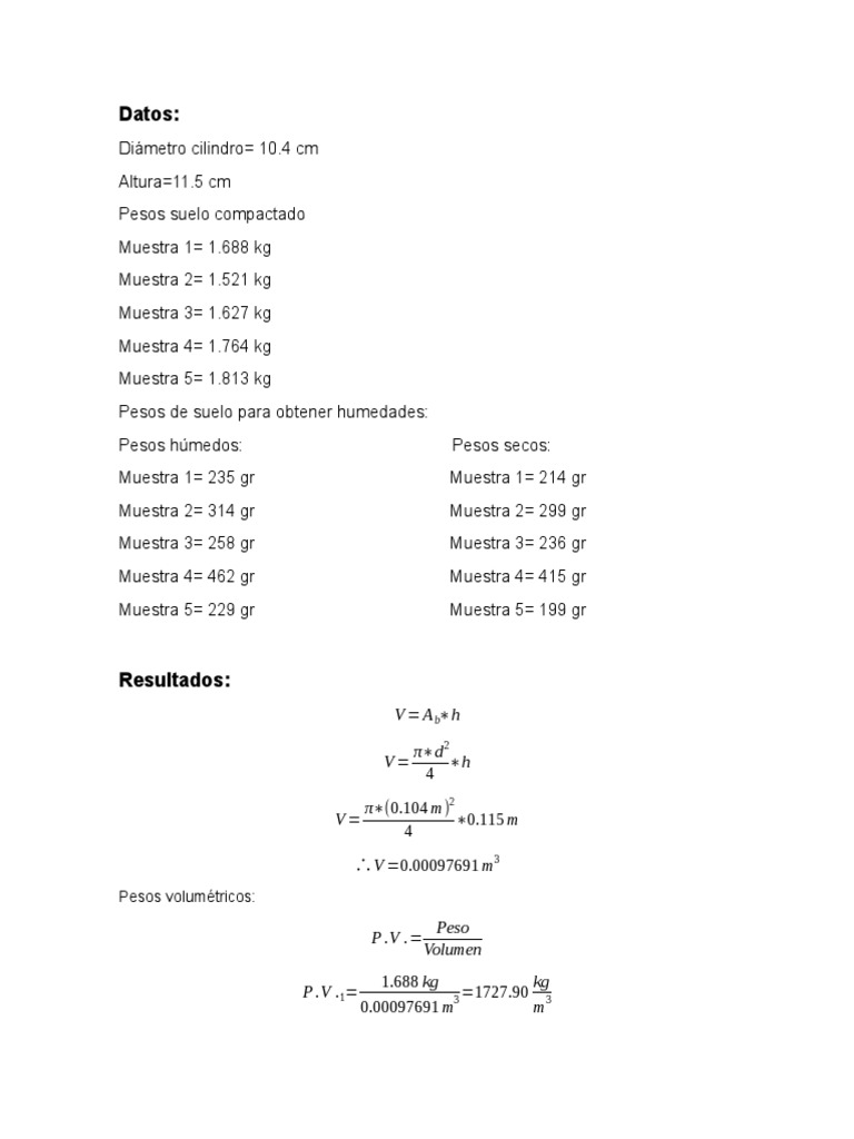 Resultados Prueba Proctor | PDF | Ciencias fisicas | Física Aplicada e Interdisciplinaria