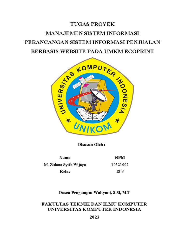 Perancangan Sistem Informasi Penjualan Berbasis Website Pada Umkm ...