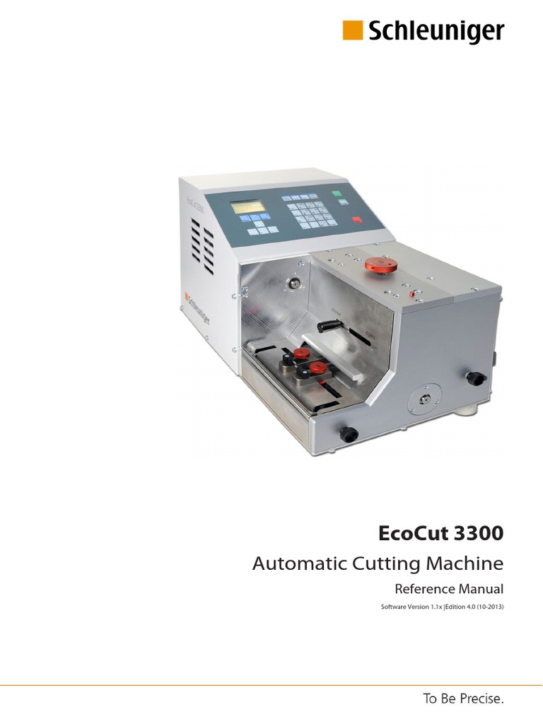 Automatic Cutting Machine: Ecocut 3300 | PDF