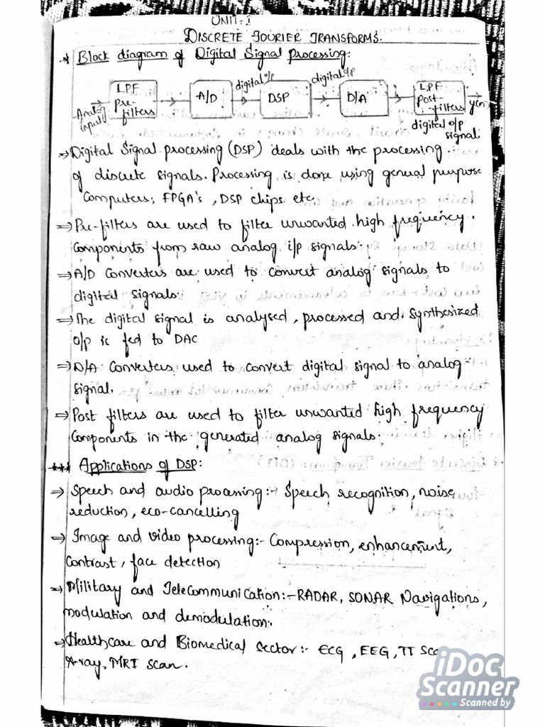 DSP Unit-1, 2 (Medium) | PDF
