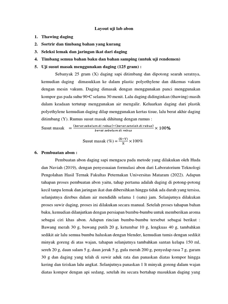 Layout Uji Lab | PDF