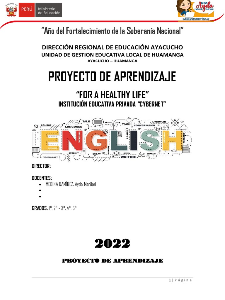 Aprendiendo sobre Comida Saludable | PDF | Evaluación | Idioma en Inglés