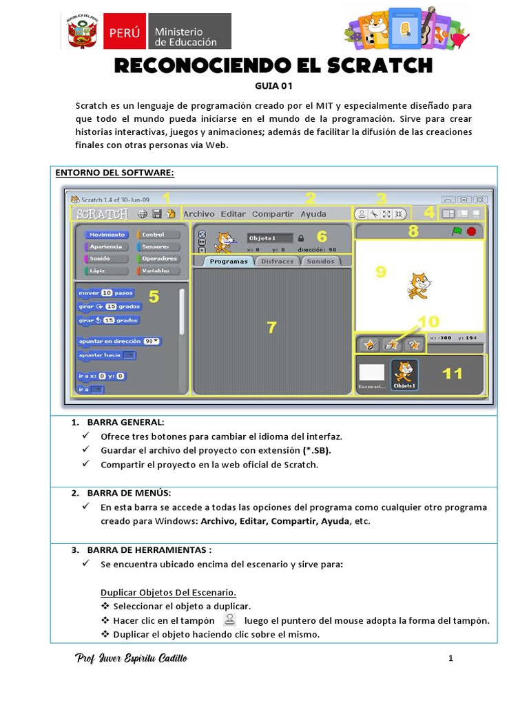 Guia 01 | Descargar gratis PDF | Scratch (lenguaje de programación ...