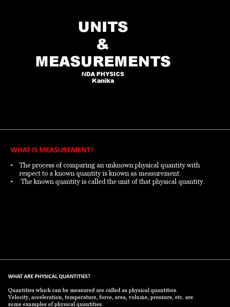 Units and Measurements Offline | Download Free PDF | Quantity ...