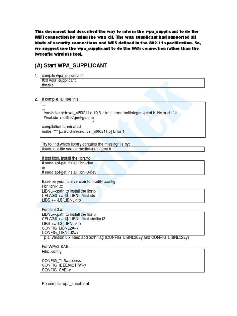 Wpa Cli With Wpa Supplicant | PDF | Computer Data | Computing