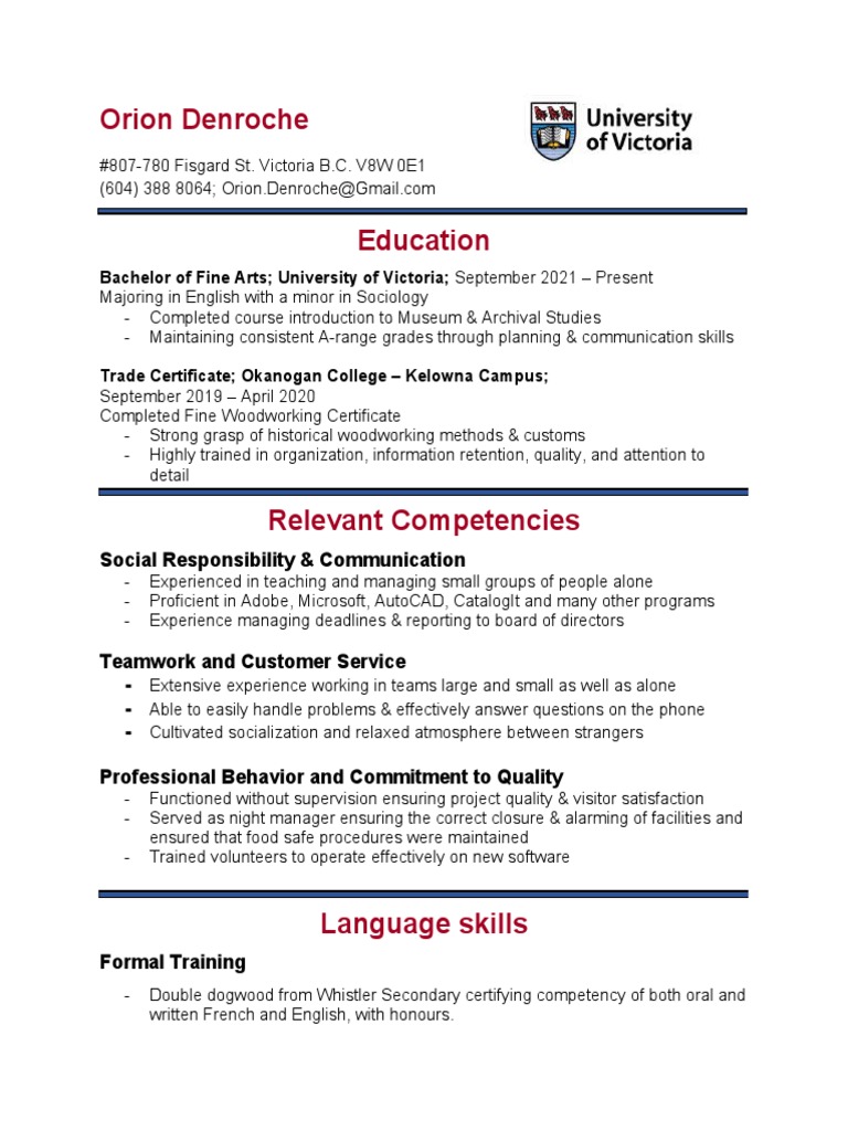 Resume End of Summer 2023 | PDF