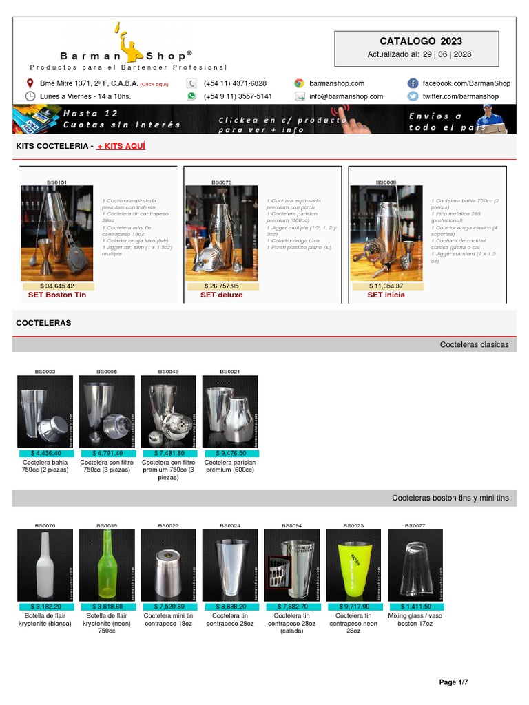 Catalogo Barmanshop | PDF | Barman | Alcohol