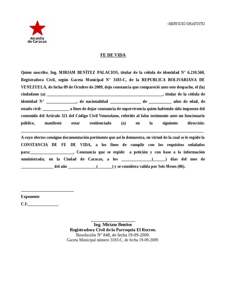 Fe de Vida | PDF