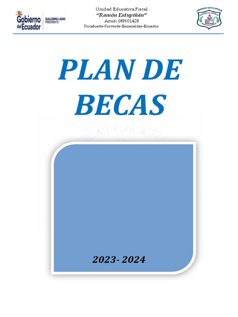 Plan de Becas | PDF | Enseñando | Evaluación